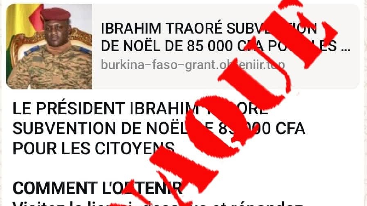 Supposée subvention du Président du Faso pour Noël : une information ...